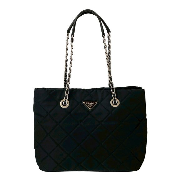 Prada | Bags | Prada Prada Triangle Logo Metal Fitted Quilted Nylon ...
